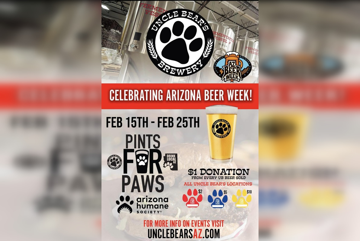 Uncle Bear's Brewery Hosts "Pints For Paws" Fundraiser for Arizona