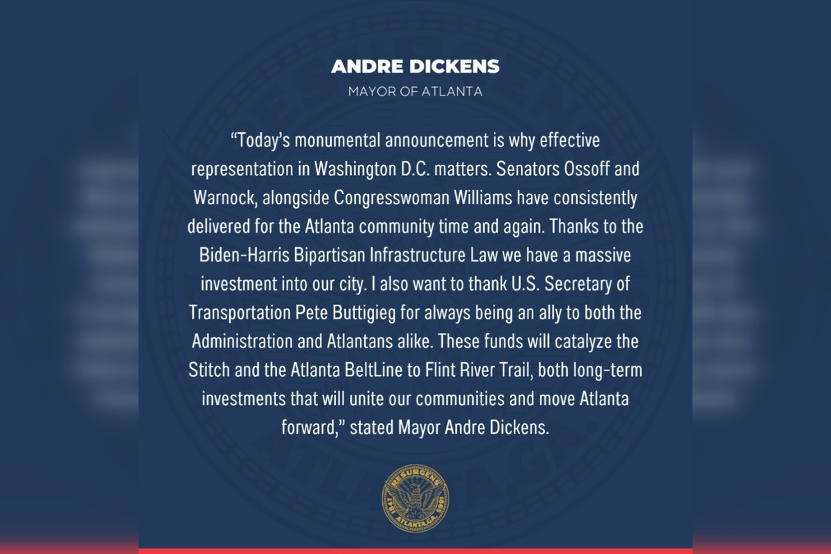 Atlanta's "The Stitch" Project Secures Over $157 Million Federal Grant