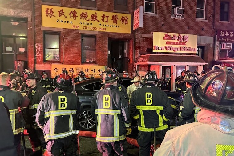 Boston Firefighter Injured, Nine Displaced in Midnight Chinatown Blaze