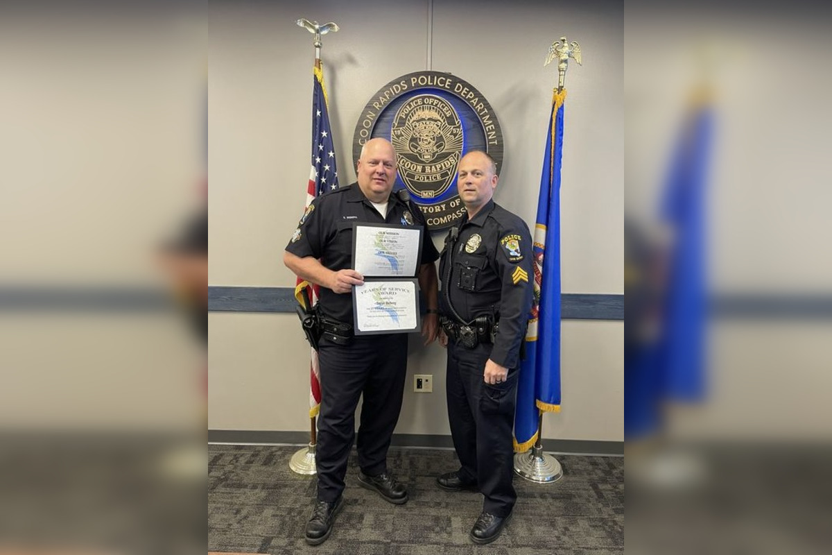 Coon Rapids Celebrates 30 Years of Dedicated Service from Traffic Cop