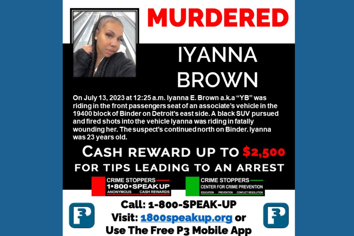 Crime Stoppers of Michigan Offers $2,500 Reward for Tips in Detroit