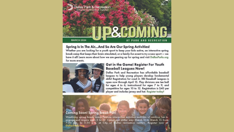 Dallas Park and Recreation Department Unveils Action-Packed Spring