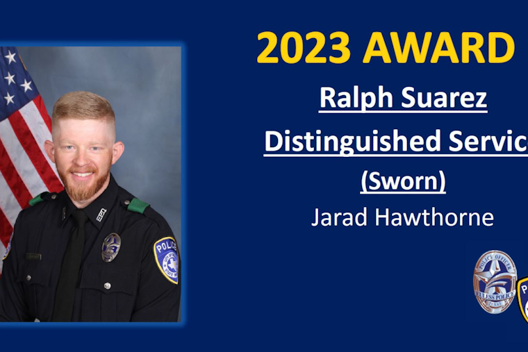 Euless Police Officer Honored with Ralph Suarez Distinguished Service