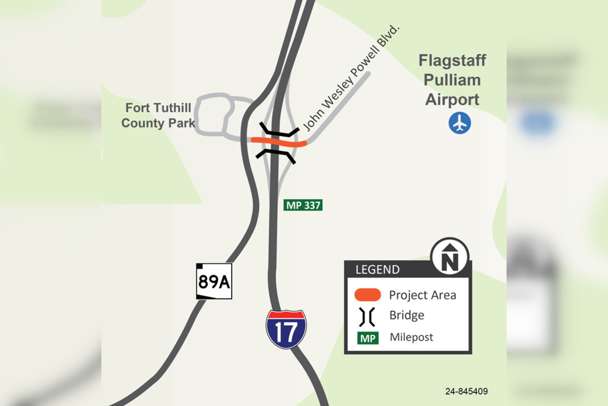 Flagstaff’s J.W. Powell Blvd Bridge Over I-17 Set for $8.2 Million