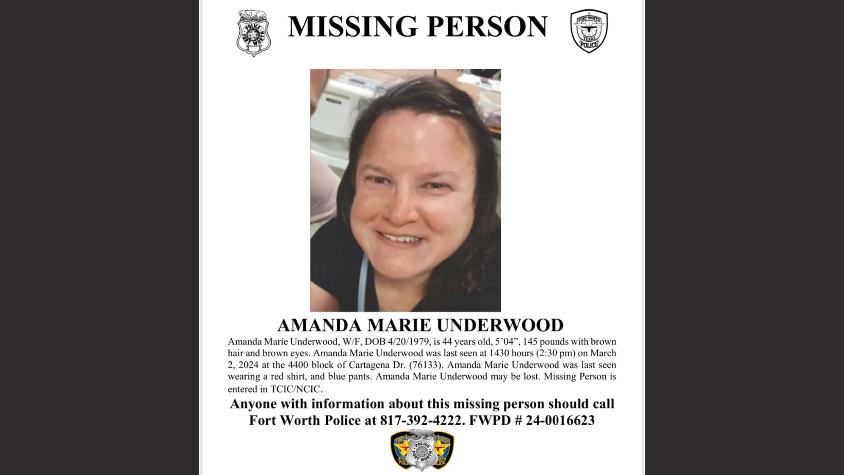 Fort Worth Police Seeking Publics Help To Locate Two Separate Missing