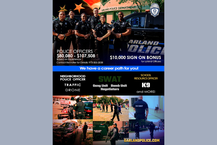 Garland Police Department Invites Aspiring Officers to Join Ranks with