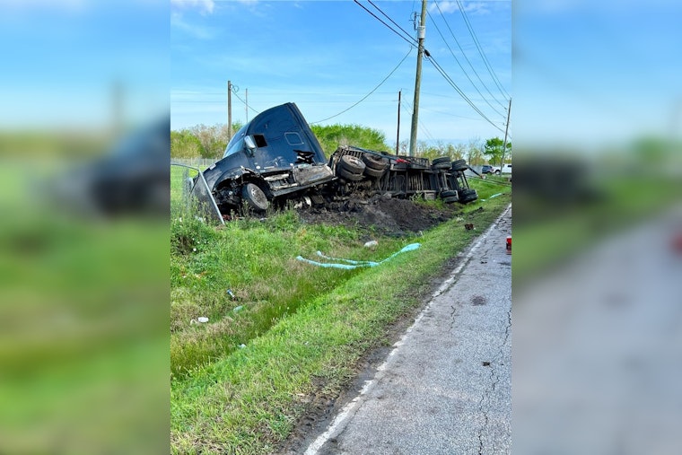 Hazmat Response to 18-Wheeler Accident Causes Road Closure on Miller