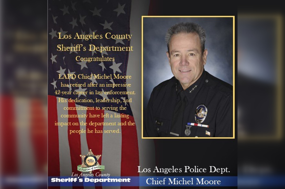 LAPD Chief Michel Moore Honored Upon Retirement, Culminating 42-Year