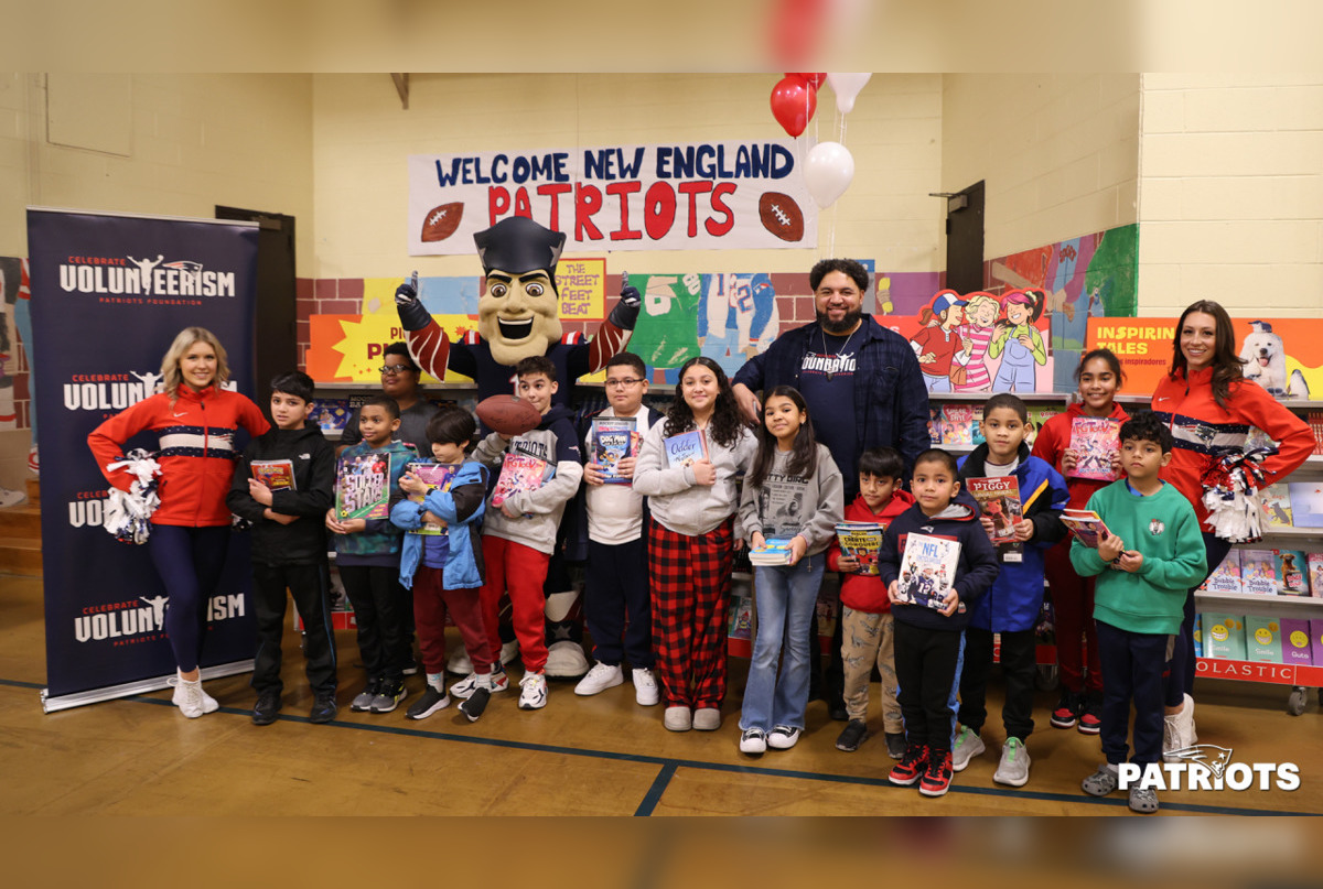 New England Patriots Champion Literacy with Book Donations in
