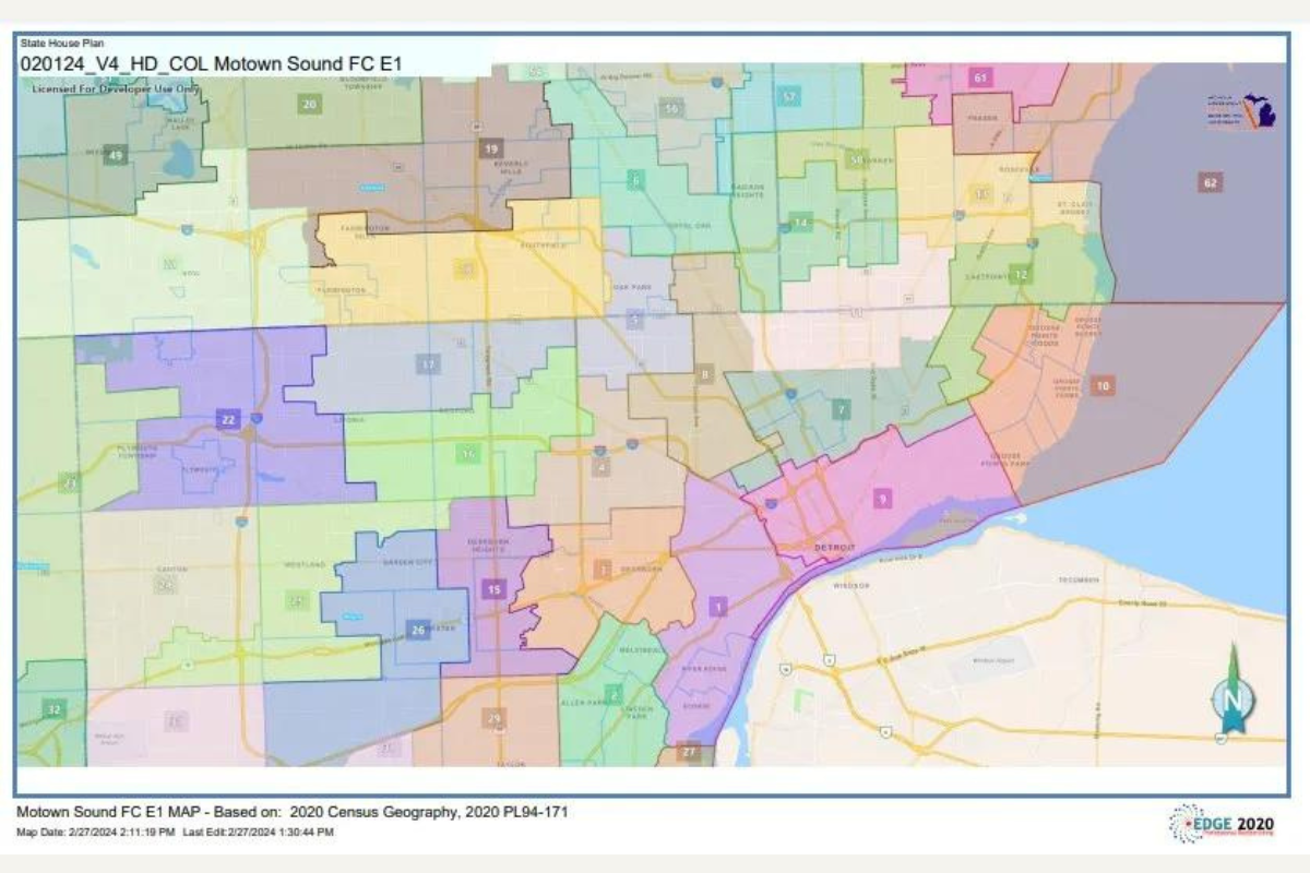 New Southeast Michigan House Map Aims for Equity, Overhauls Detroit