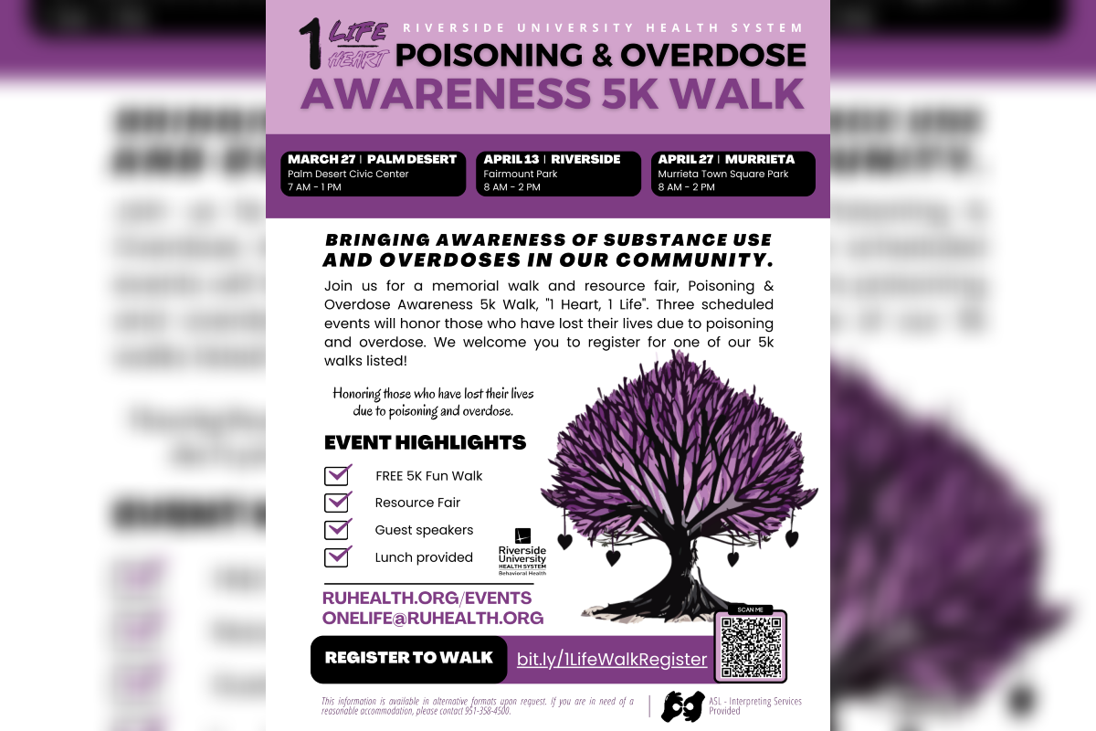 Riverside's "One Life, One Heart" Walk Aims to Combat Overdose Crisis