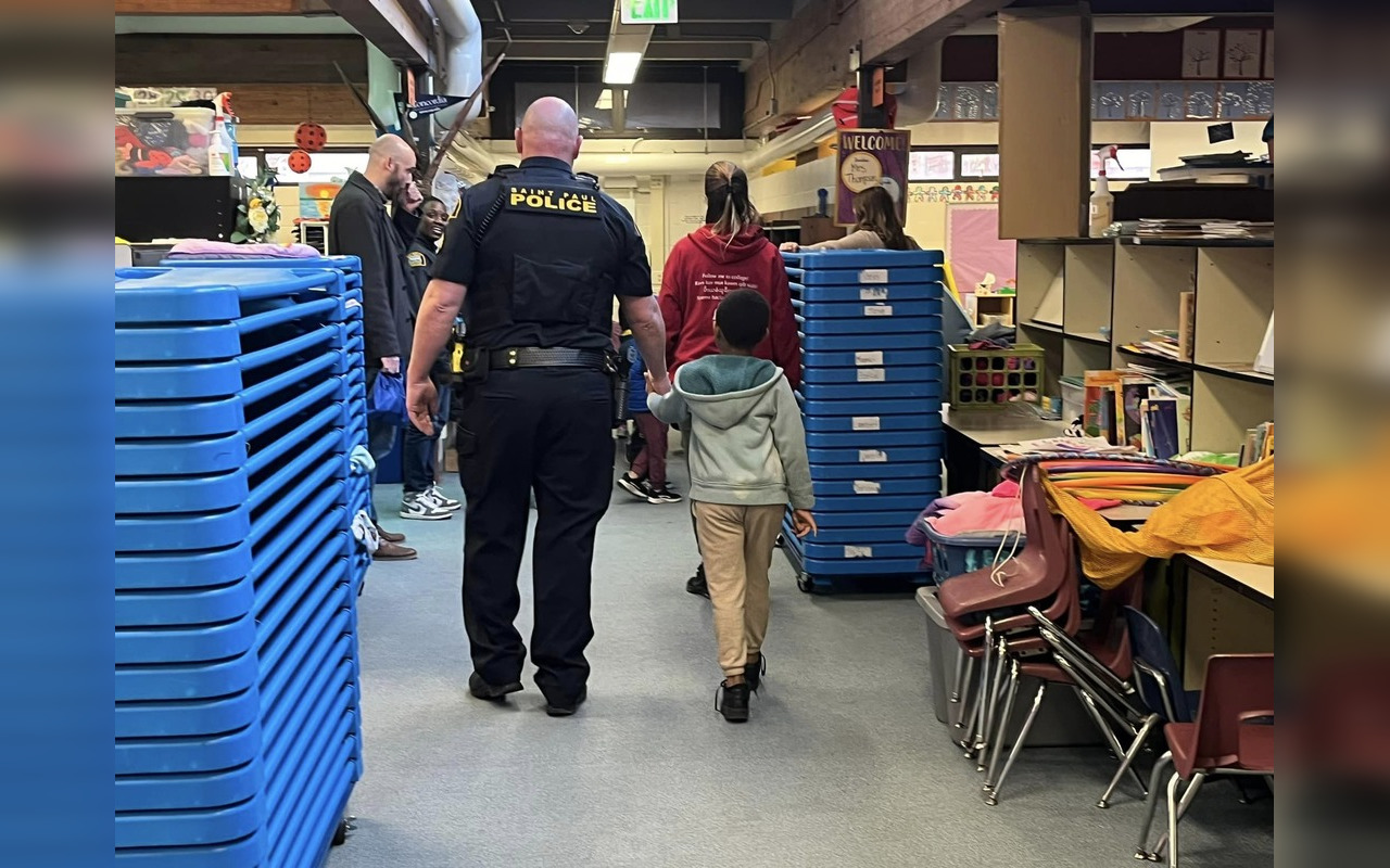 Saint Paul Police Connect with Kids at Bruce Vento Elementary in Story