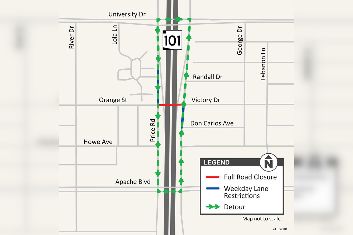 Tempe's Victory Drive Bridge Over Loop 101 to Close March 11 for
