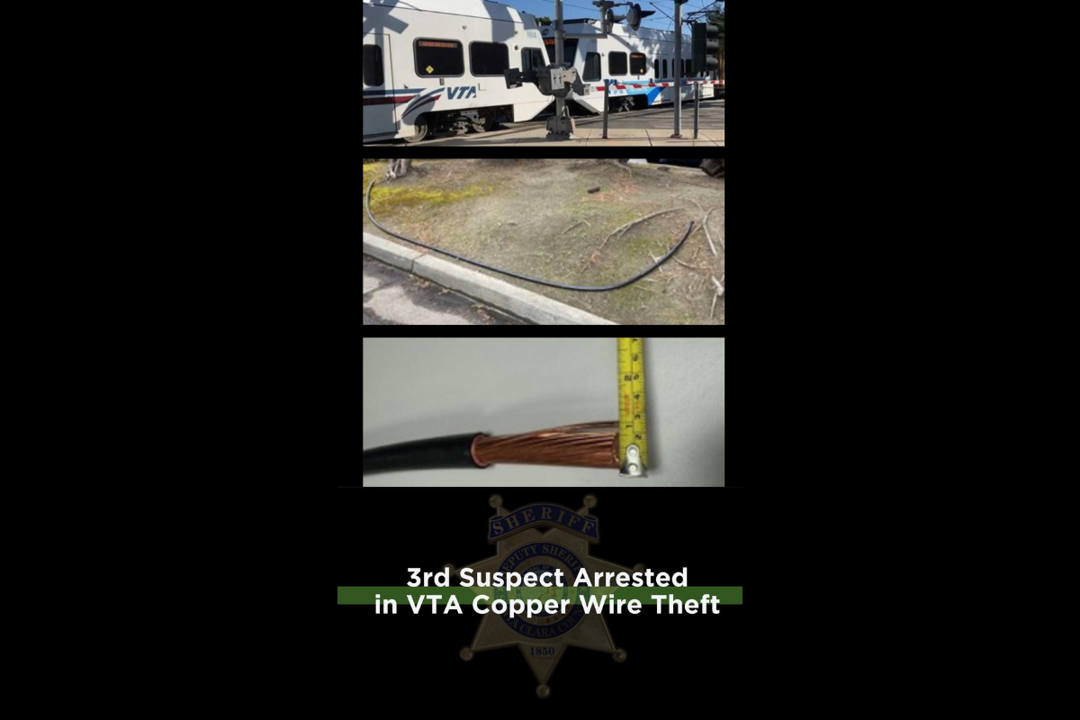 Third Suspect Arrested in Series of Copper Wire Thefts at VTA Stations