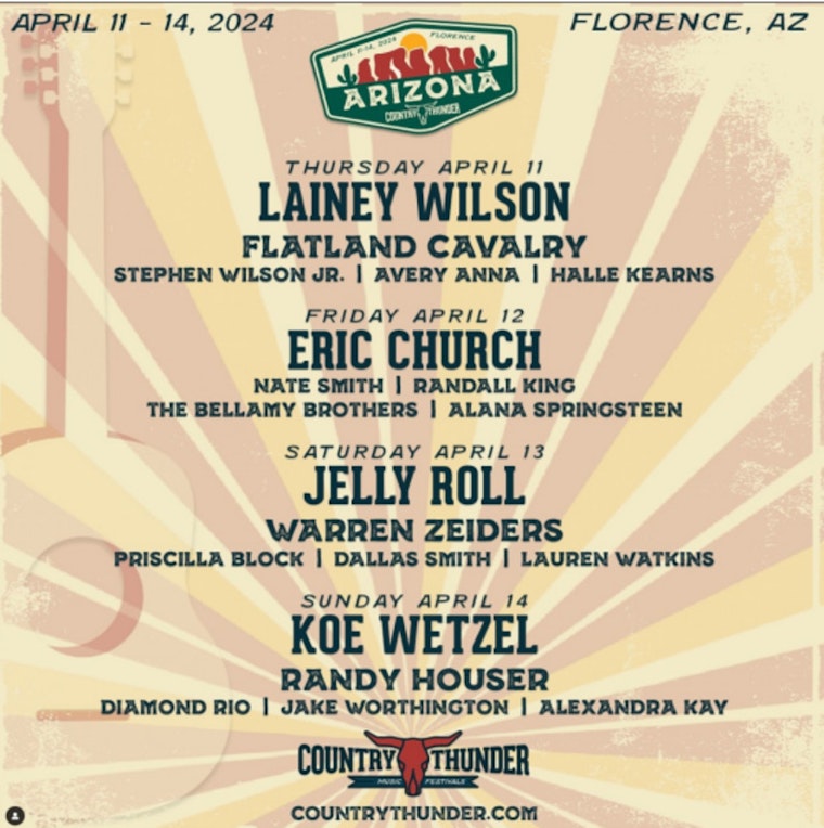 Country Thunder 2024 Rocks Florence with Music, Food Safety Measures,