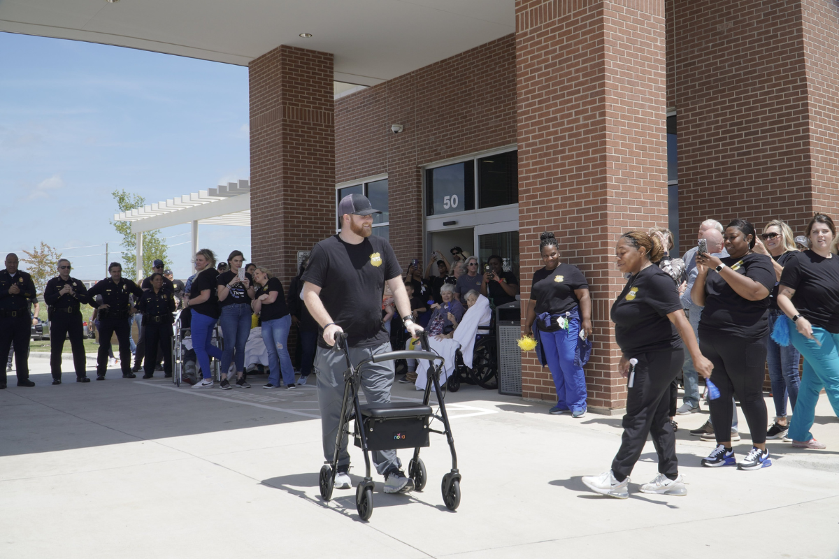 Dallas Officer Wounded in Shooting Takes First Steps Toward Recovery
