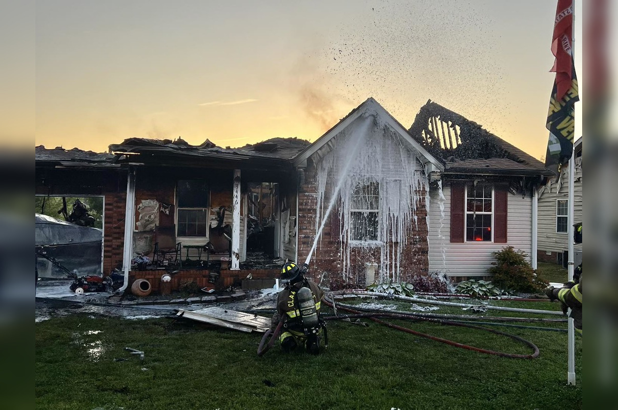 Family and Pets Safe After Fire Ravages Clarksville Home on Kingfisher