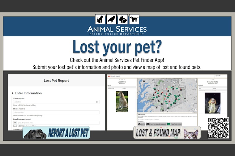 Frisco Police Launches Innovative Lost and Found Pet Finder App to Aid