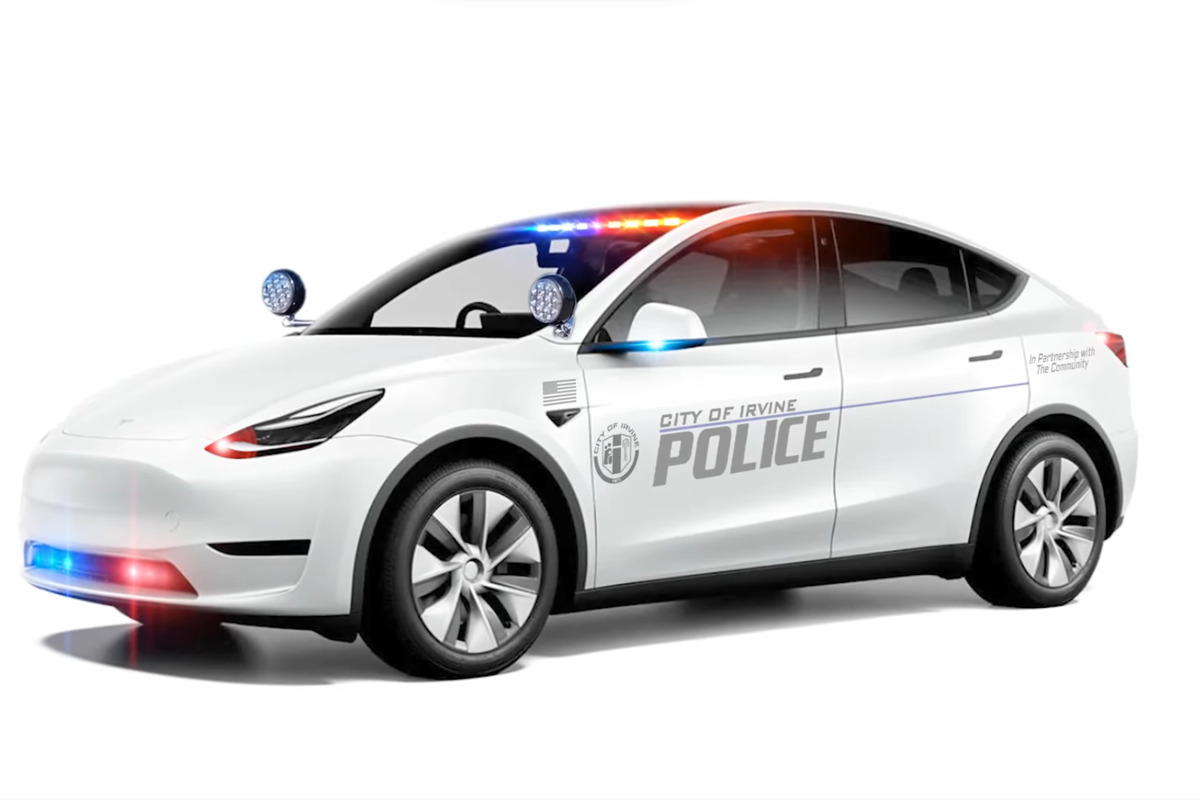Irvine Police Tease Transition to Tesla Model Y Fleet with a Wink in