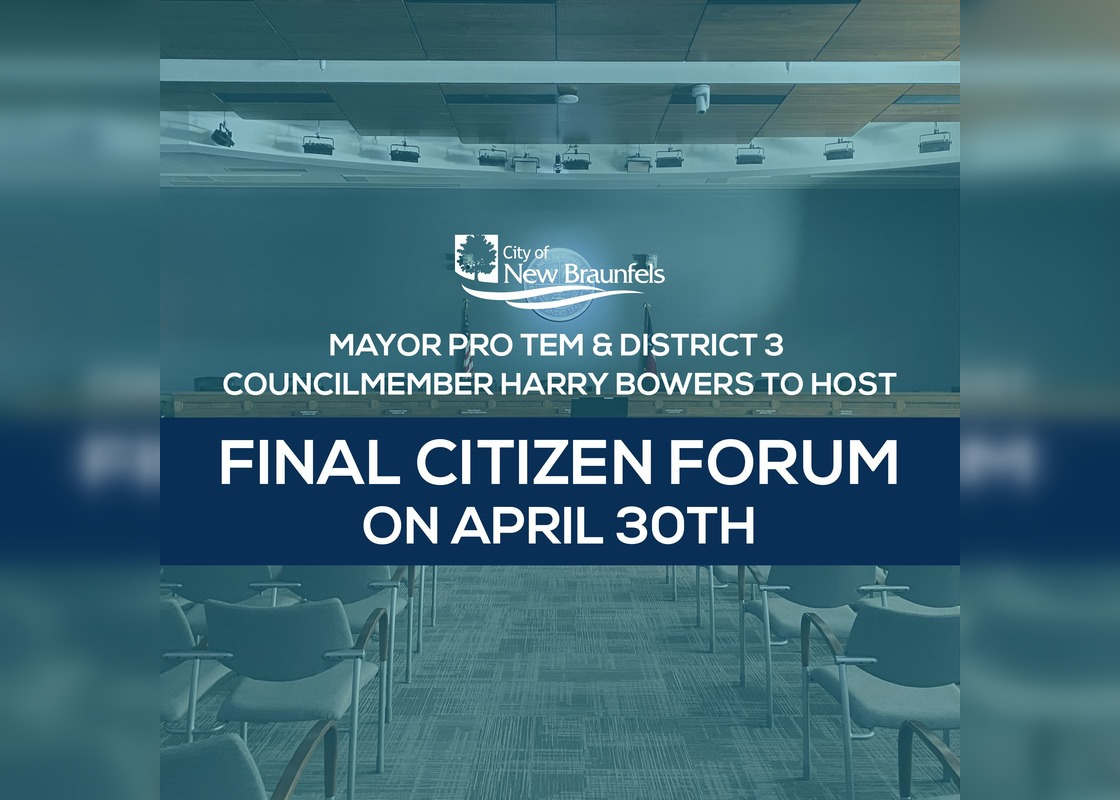 New Braunfels Mayor Pro Tem Harry Bowers to Host Farewell Citizen