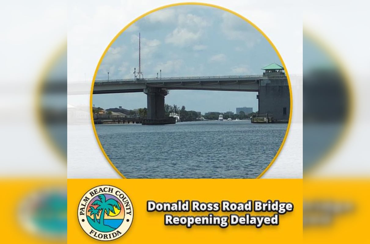 Palm Beach County Commuters Face Delays as Donald Ross Road Bridge