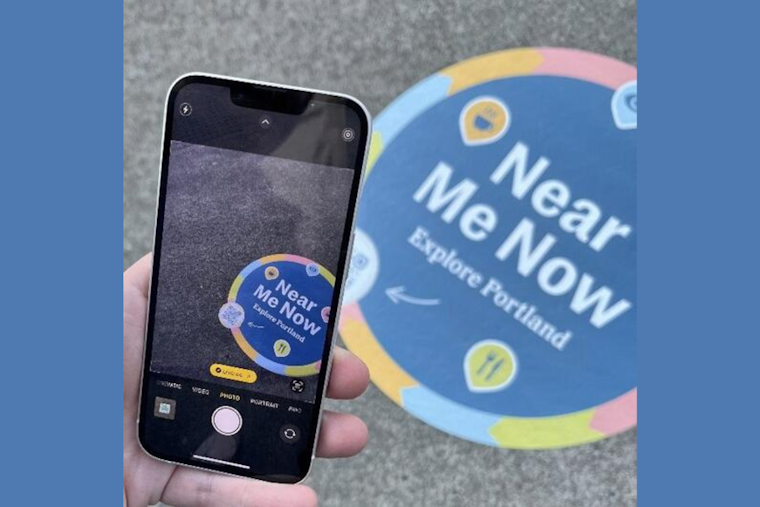 Portland Unveils 'Near Me Now' Sidewalk Clings to Boost Local Business