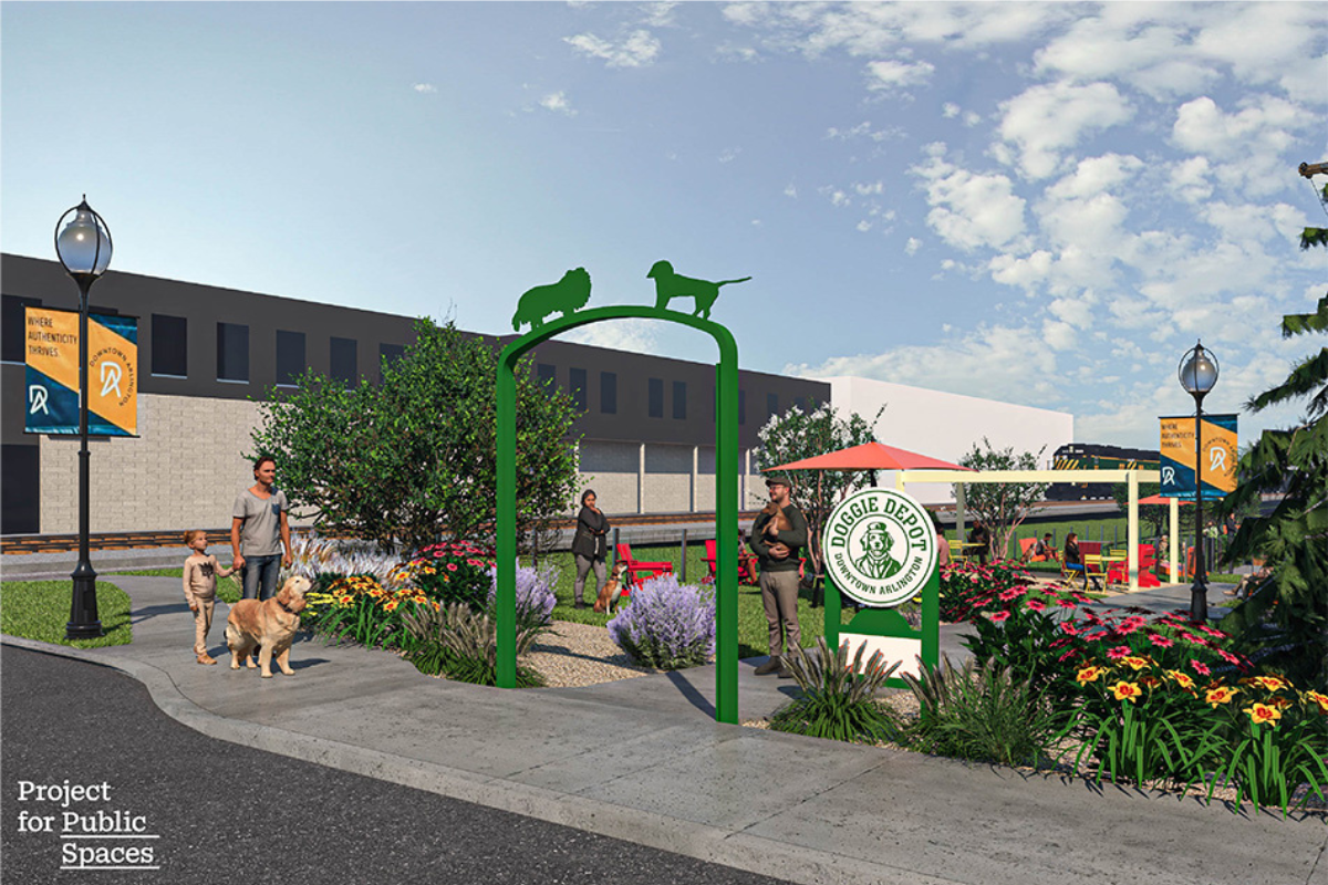 Arlington Breaks Ground on First Dog Park, Downtown Arlington Doggie