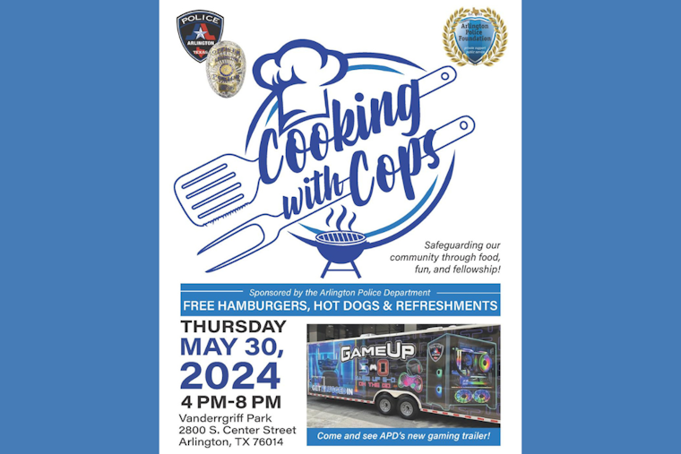 Arlington Police to Serve Up Smiles with "Cooking with Cops" Event at