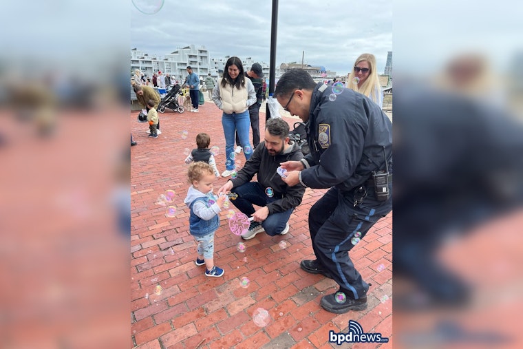 Boston Police Officers Partner with Community to Celebrate Earth Day