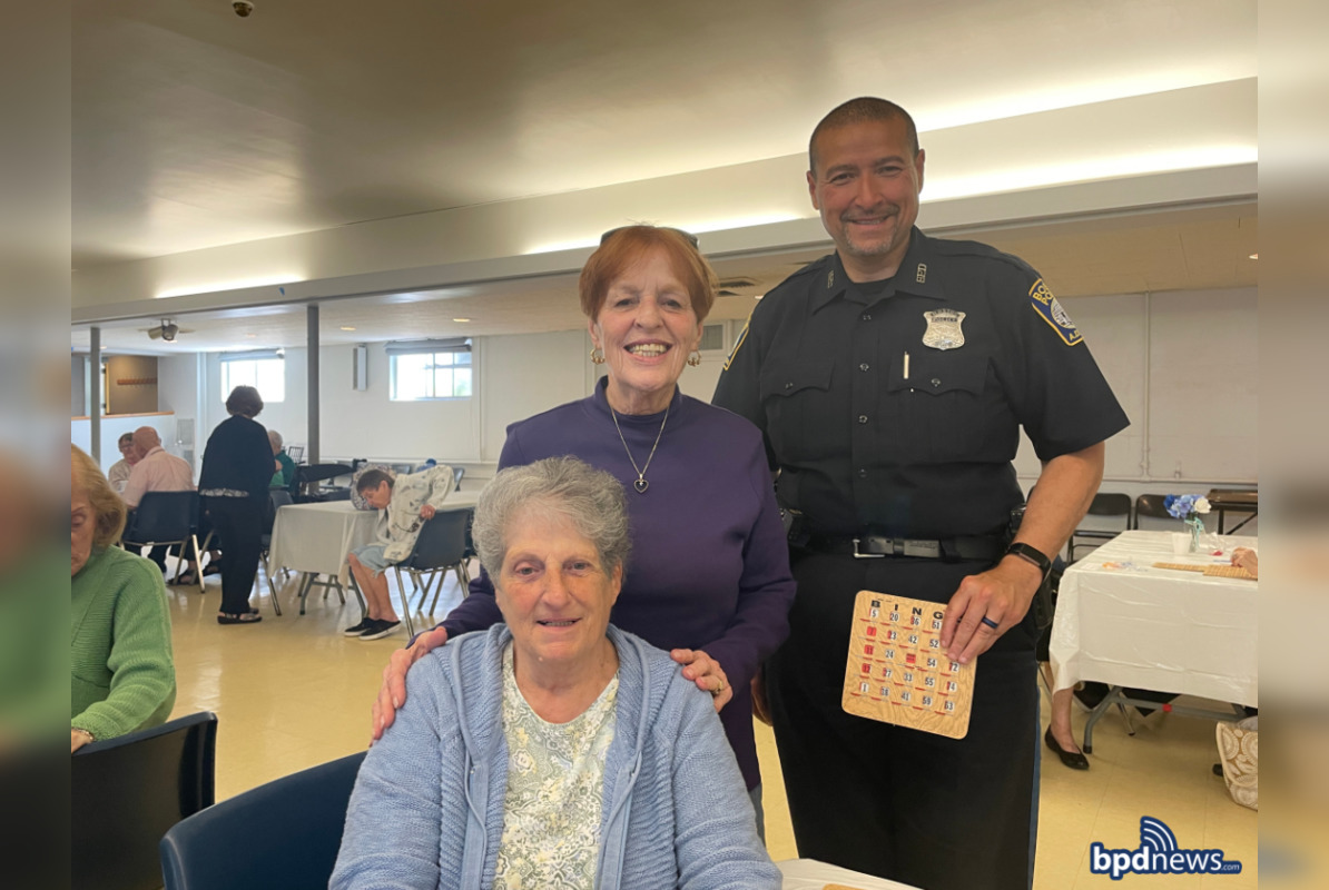 Boston Police Officers Serve Smiles and Lunch to Seniors at St. John