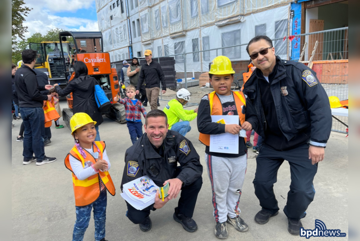 Boston Police Swap Handcuffs for Hard Hats in Community Building Event