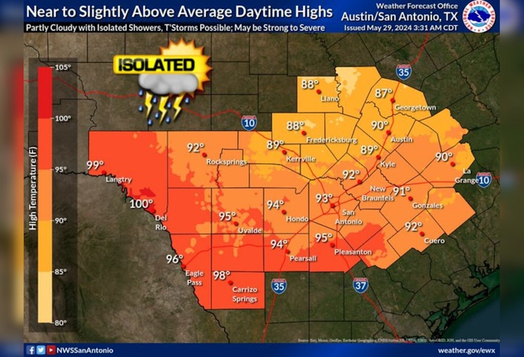 Calmer Weather Expected in Austin Following Overnight Thunderstorms,