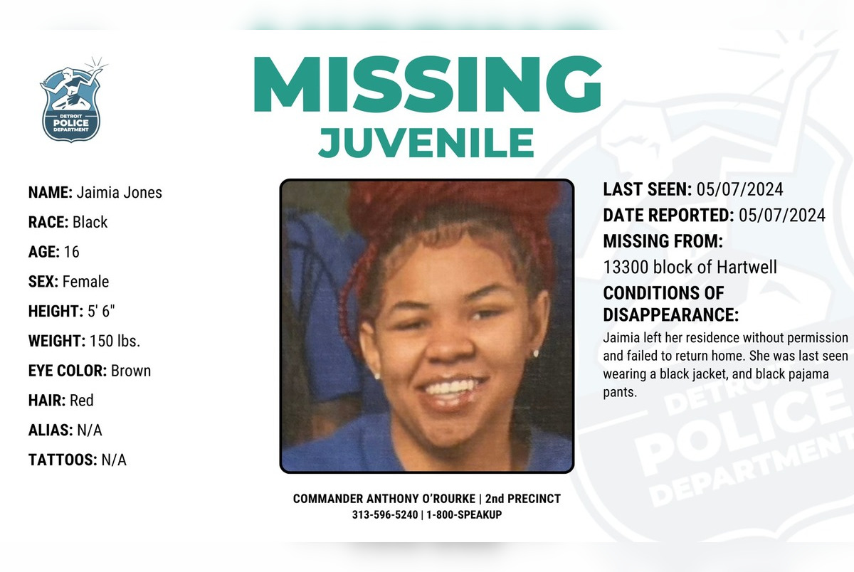 Detroit Police Seek Public's Help to Find Missing Teen Jaimia Jones