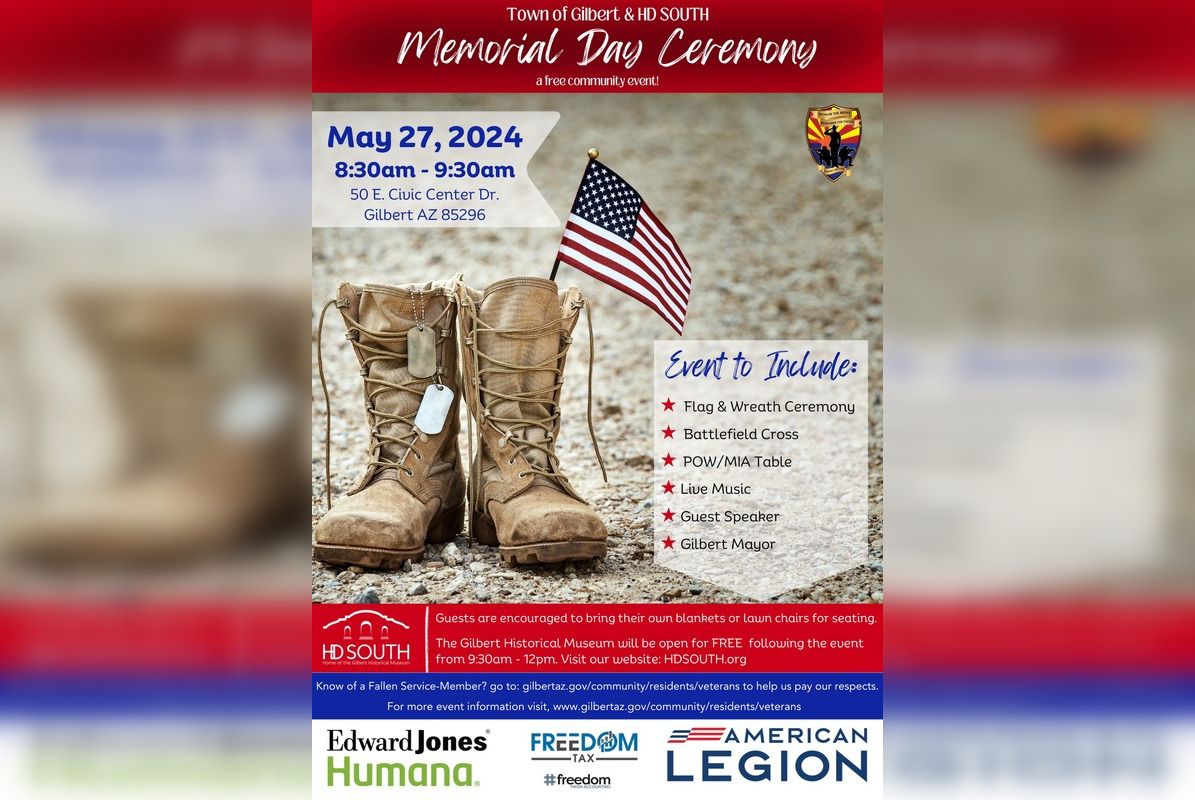 Gilbert to Honor Fallen Heroes with Annual Memorial Day Ceremony at