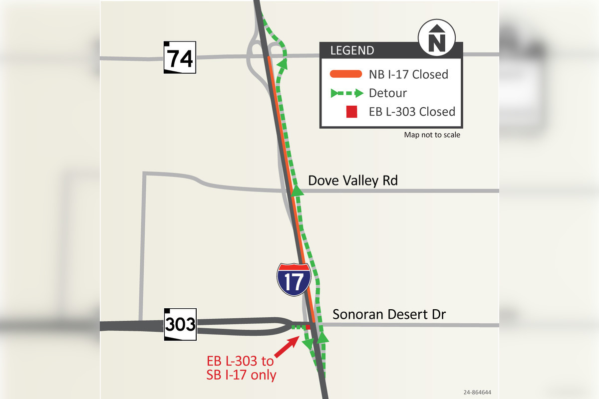 Major Northbound I-17 Closure in Phoenix This Weekend for Pavement