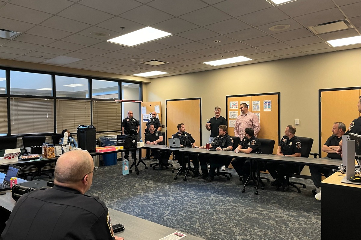 Maple Grove Police Department Honored with Food and Flags by Local