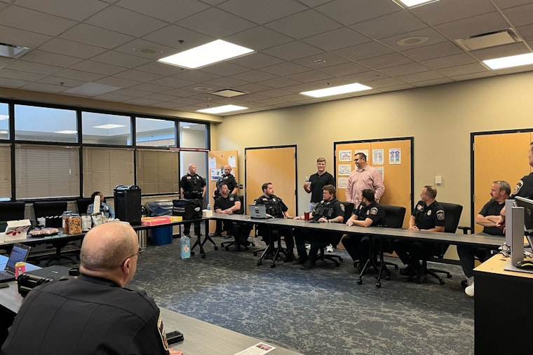 Maple Grove Police Department Honored with Food and Flags by Local