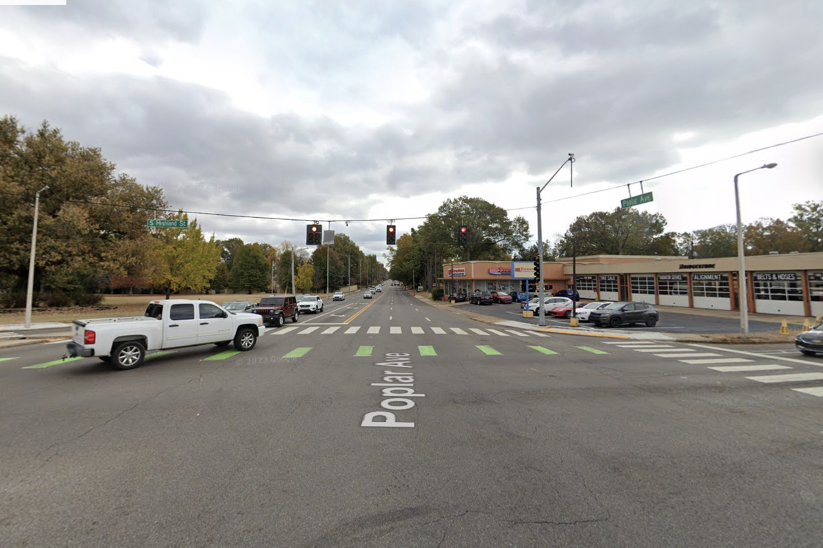 Memphis Police Officer Hospitalized After Collision, Chase at Poplar