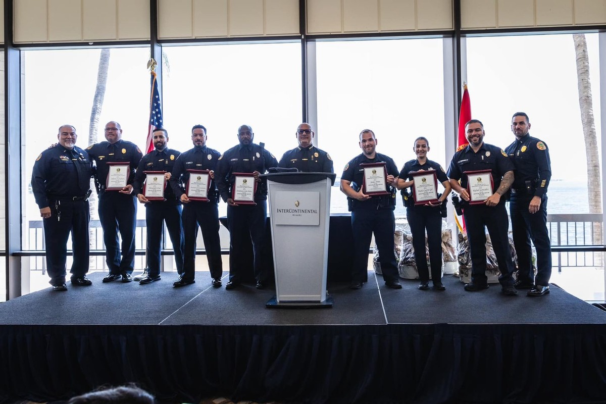 Miami Police Honored for Heroic Rescue of Injured Colleague in