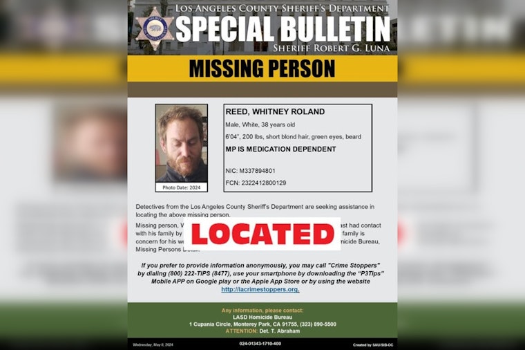 Missing Los Angeles Man Whitney Roland Reed Found Safe After Community