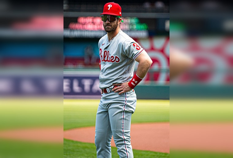 Philadelphia Phillies' Bryce Harper Swings Into Action to Assist