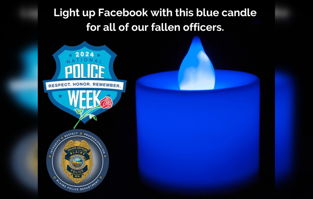 Project Blue Light Shines in Memory of Fallen Officers