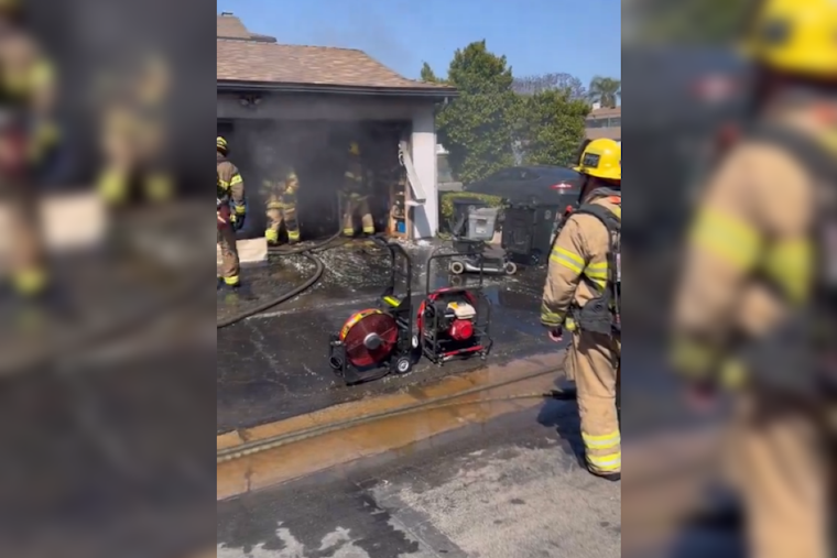VIDEO: Tustin Firefighters Swiftly Contain Garage Fire, Prevent