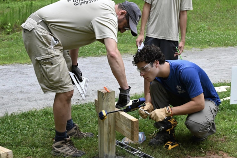 Eagle Scout Candidate Aiden Roy Spearheads Bench Installation at