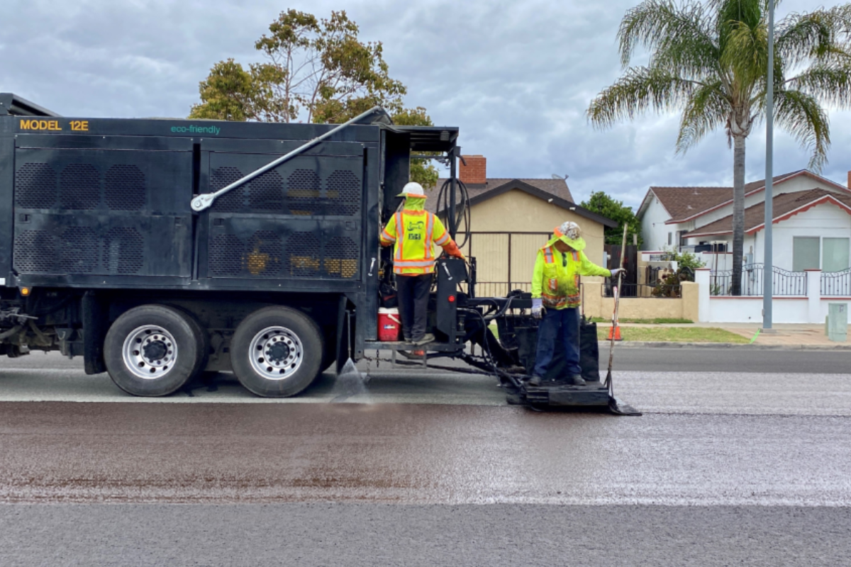 San Diego Rolls Out Slurry Seal Road Enhancement Projects in Otay