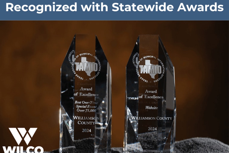 Williamson County Honored with Two TAMIO Awards for Excellence in