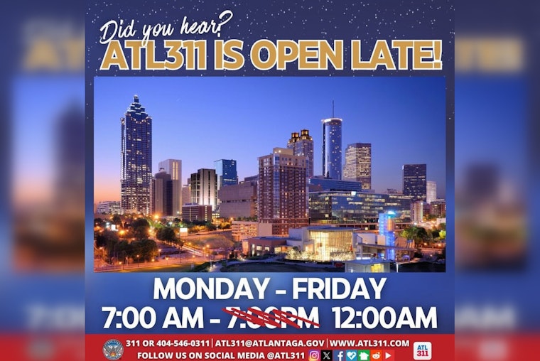 ATL311 Boosts Service for Atlanta Residents with Extended Hours for