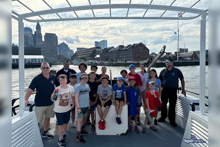 Boston Police Harbor Patrol and District 14 Officers Engage Local