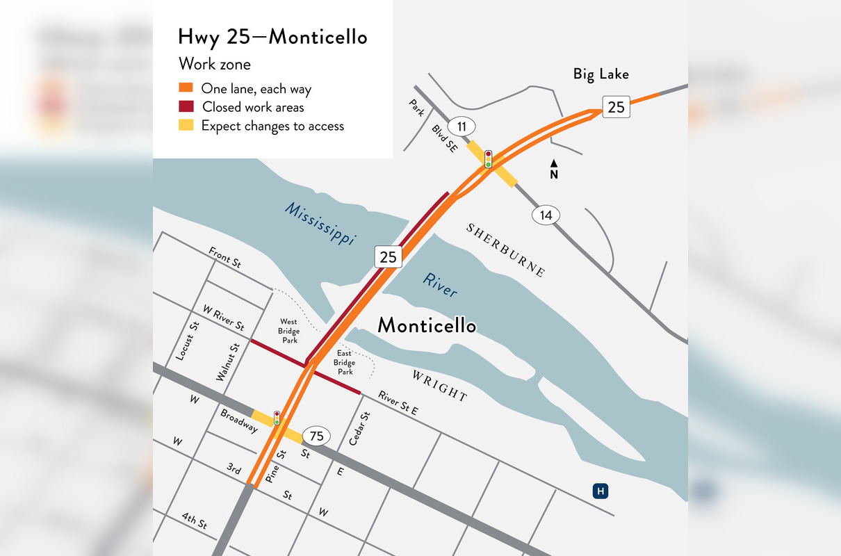 Hwy. 25 Bridge Over Mississippi Set for Major Construction, MnDOT
