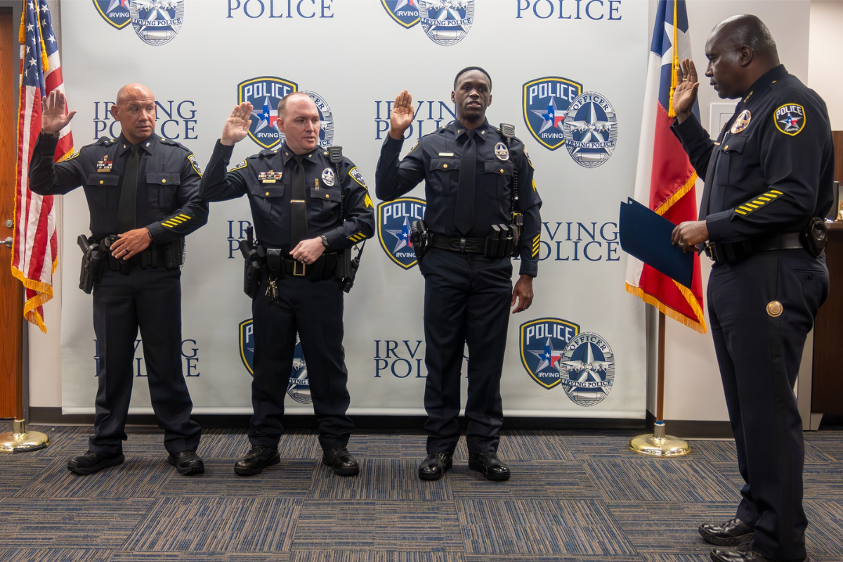 Irving Police Department Elevates Officers to Key Leadership Roles